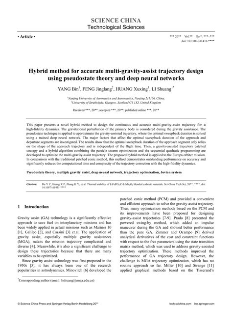 Pdf Hybrid Method For Accurate Multi Gravity Assist Trajectory Design Using Pseudostate Theory