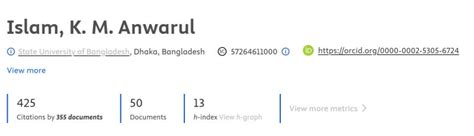 Prof Dr K M Anwarul Islam On Linkedin Alhamdulillah Grateful And Humbled To Share That Ive