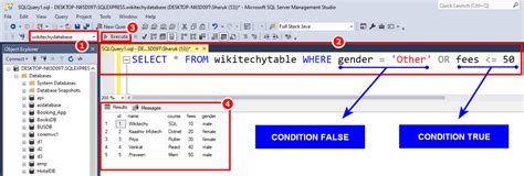 Sql And And Or Operator And And Or Operator In Sql