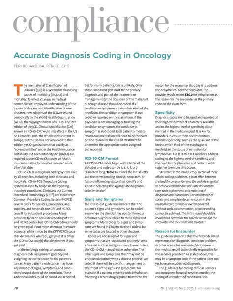 Accurate Diagnosis Coding In Oncology