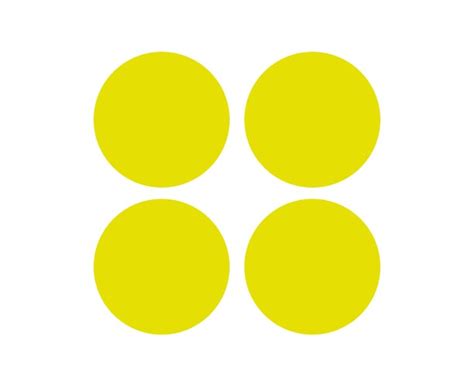 Circle Shape Symbol Yellow Graphic Design Element Vector Image