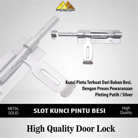 Kunci Slot Pintu Besi Warna Silver Lazada Indonesia