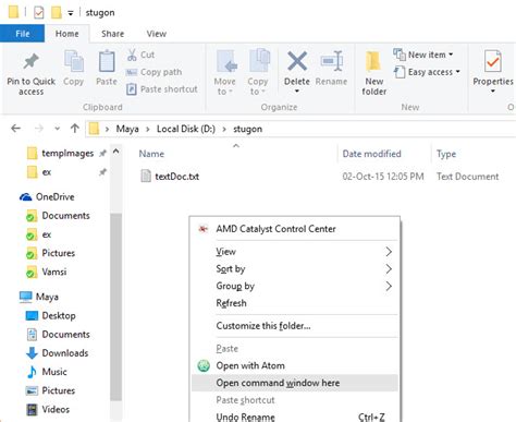 open command prompt select option stugon