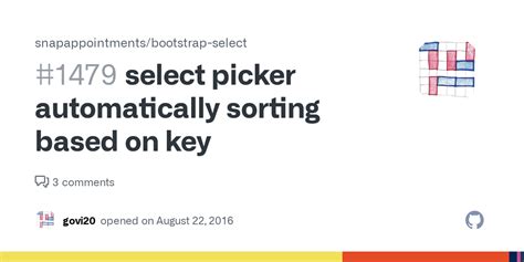 Select Picker Automatically Sorting Based On Key · Issue 1479 · Snapappointmentsbootstrap