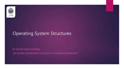 Operating System Structure PPTX Operating Systems Computer Software And Applications
