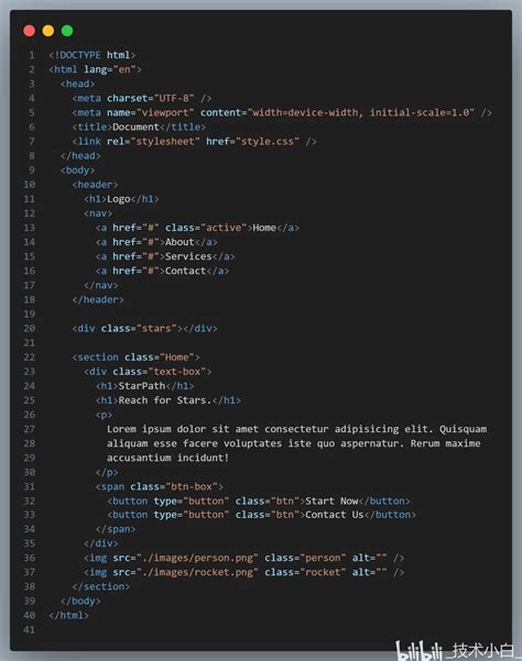 css 附源码 使用html和css创建的动画网站首页 哔哩哔哩