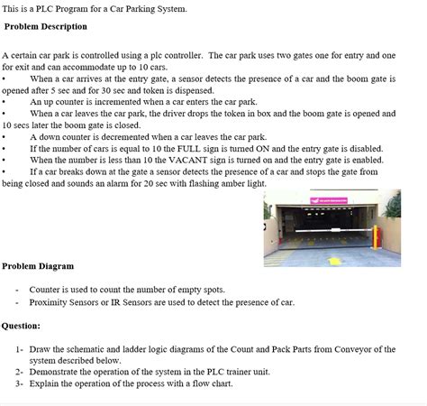 Solved This Is A PLC Program For A Car Parking System Chegg