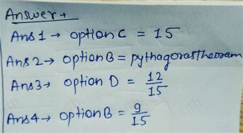 Solved For Numbers 1 4 Use The Figure Below Find The Missing Part