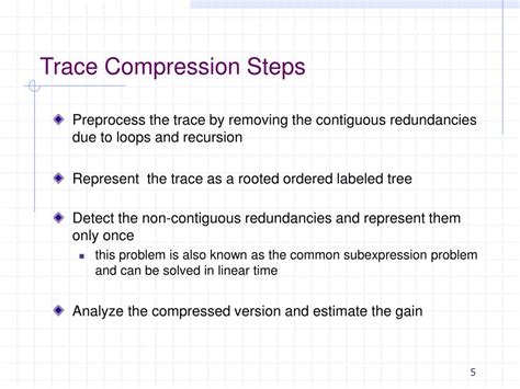 Ppt Compression Techniques To Simplify The Analysis Of Large Execution Traces Powerpoint