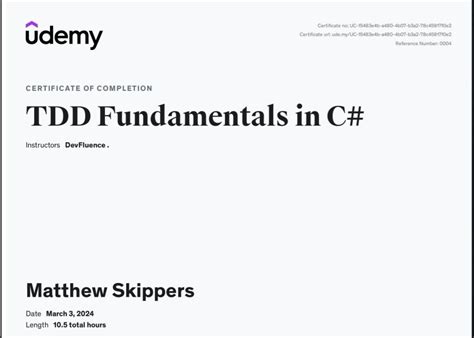 Recently Completed The Tdd Fundamentals Course I Have Always Been Matthew S