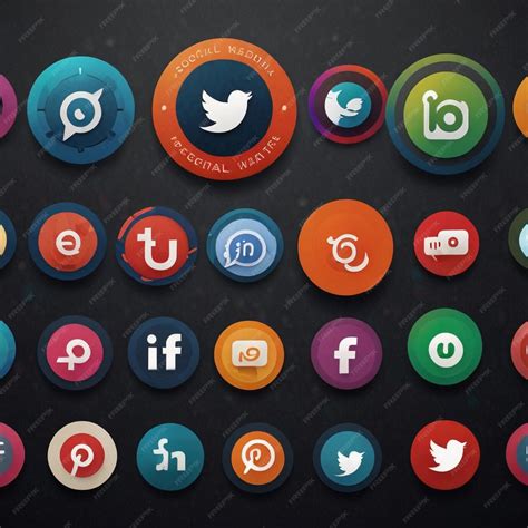 Social Media Icons Color Circle Series Ai Generated Premium Ai
