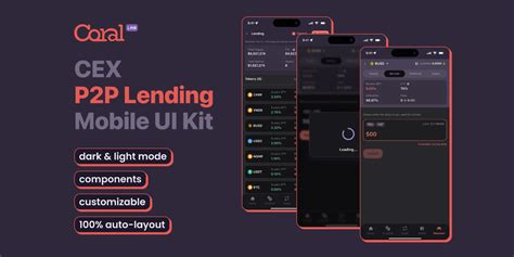P2p Lending Borrowing Flow Cex Web3 Dapp Ui Kit 🪸 By Coral Lab 🪸