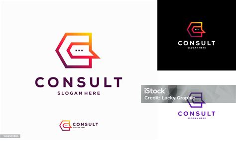 현대 그라데이션 컨설팅 에이전시 로고 템플릿 디자인 심플한 우아한 컨설팅 로고 템플릿 개념에 대한 스톡 벡터 아트 및 기타