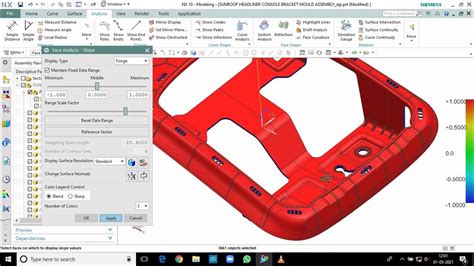 Draft Analysis Of Bracket Part By Using Slope Nx Mould Design