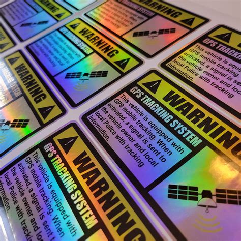 Gps Vehicle Car Alarm Security Caution Warning Decal Sticker