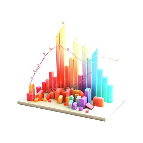 pie chart growth report of financial graph icon isolated 3d render pie