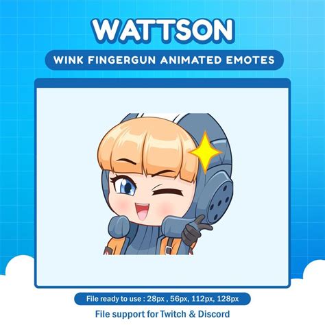 Wattson Apex Legends Wink Fingergun Emote For Twitch Apex Animated