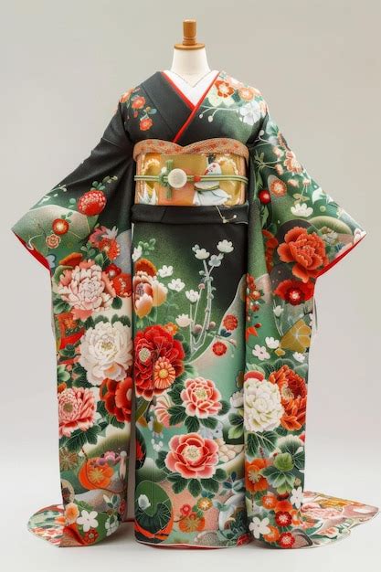 85000 Floral Kimono Dress Mockup Pictures