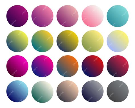 Premium Vector Gradient Color Palette Combination Set
