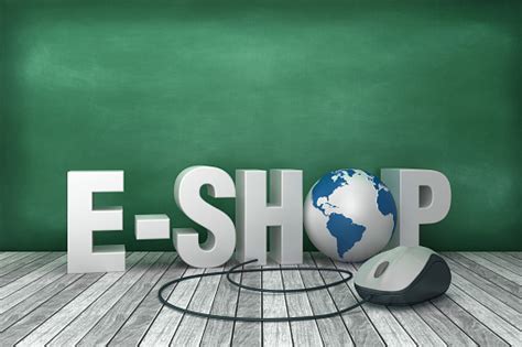 칠판 배경에 글로브 월드와 컴퓨터 마우스와 3d 워드 Eshop 3d 렌더링 3차원 형태에 대한 스톡 사진 및 기타 이미지 3차원 형태 고객 교육 Istock