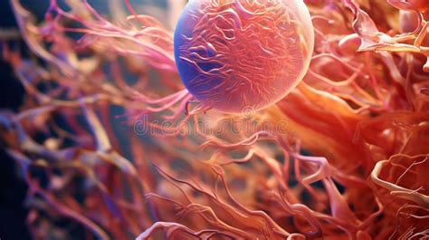 Closeup Of Structure Of Microbiotic Flora Of Human Body Microscopic