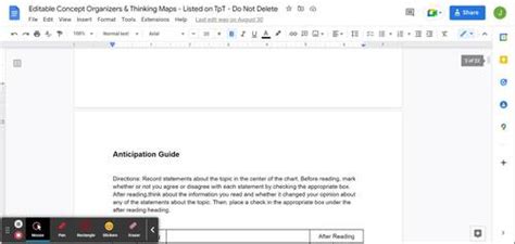 EDITABLE Google Doc Concept Thinking Map Templates By Engage In Science