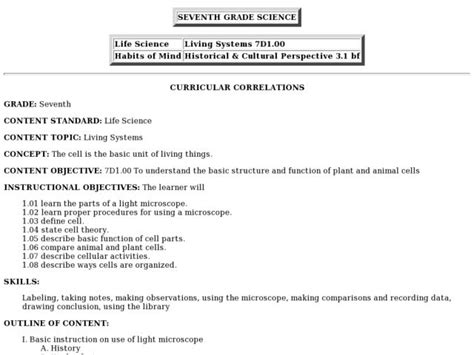 Light Microscopes Lesson Plan For 7th Grade Lesson Planet