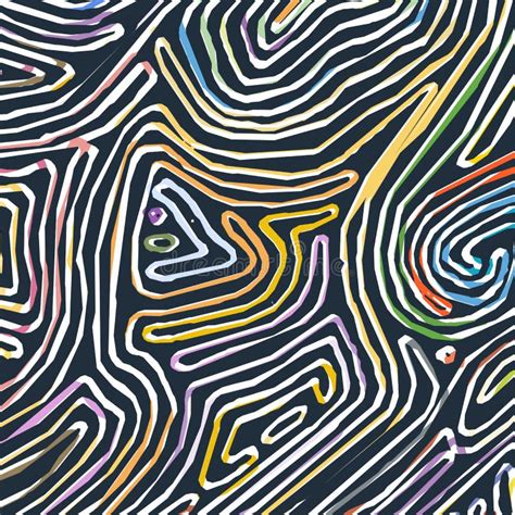 Vector Color Pattern Curved Lines Black And White Grunge Background Stock Vector