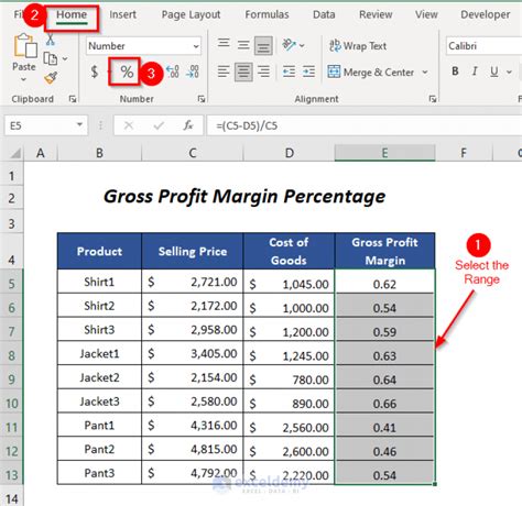 How To Calculate Margin Percentage In Excel 5 Easy Ways Exceldemy