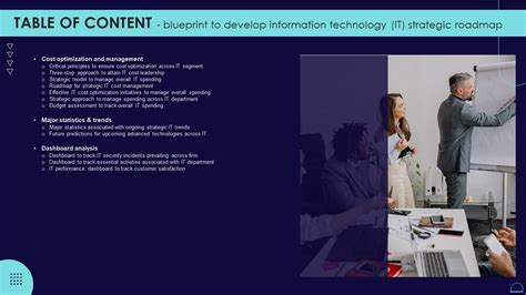 Table Of Content Blueprint To Develop Information Technology It Strategic Roadmap Strategy Ss