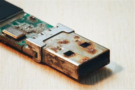 Rusty USB Flash Drive Connector Stock Image Image Of Computer Flash