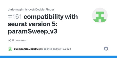 Compatibility With Seurat Version 5 Paramsweepv3 · Issue 161 · Chris