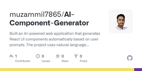 Github Muzammil7865ai Component Generator Built An Ai Powered Web