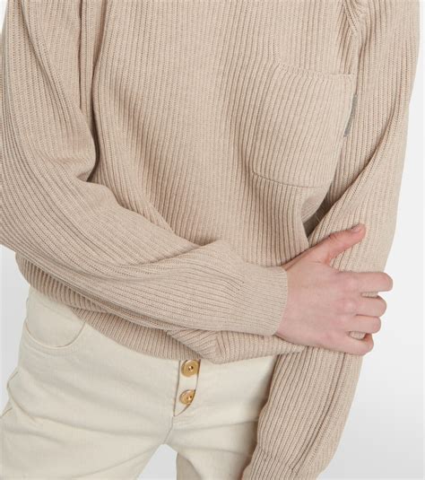 Brunello Cucinelli Ribbed Knit Cotton Sweater Brunello Cucinelli