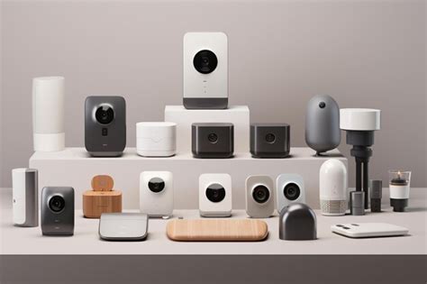 Premium Ai Image A Lineup Of Smart Home Security Devices Including