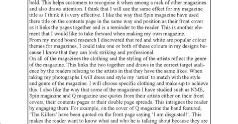 Phoebe A Year 12 Media Textual Analysis Conclusion