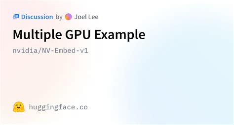 Nvidianv Embed V1 · Multiple Gpu Example