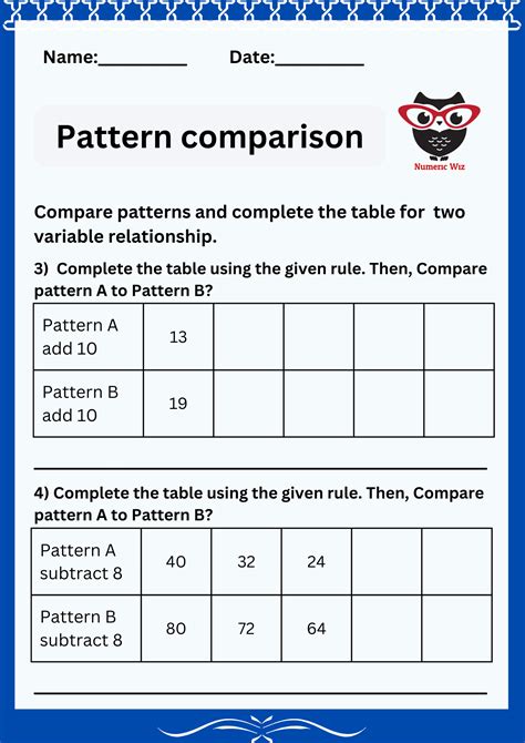 Pattern Comparison Numericwiz