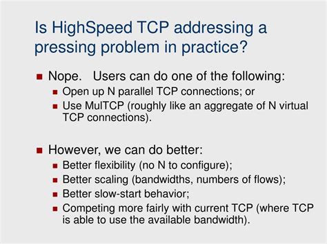 PPT HighSpeed TCP For Large Congestion Windows PowerPoint Presentation ID 6127748