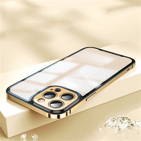 Ag Frosted Glass Phone Case For Iphone 13 Pro Gold