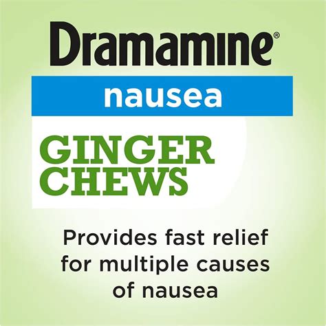 Dramamine Ginger Chews Lemon Honey Ginger Flavor 20 Soft Chews Nausea Relief Buy Now In