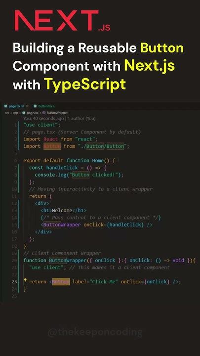 Building A Reusable Button Component With Nextjs With Typescript 🎉
