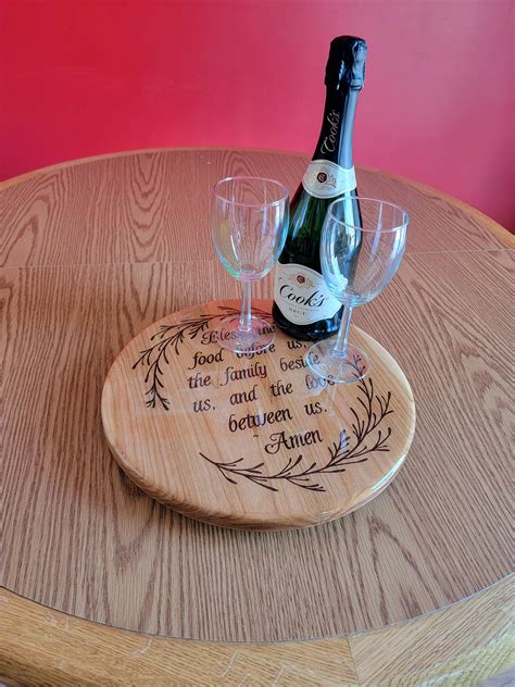 Lazy Susan Laser Engraved Lazy Susan Grandpas Custom Woodwork Llc Handcrafted Goods In Magna