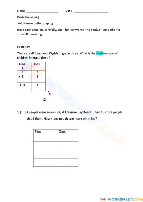 Addition Word Problems Worksheet