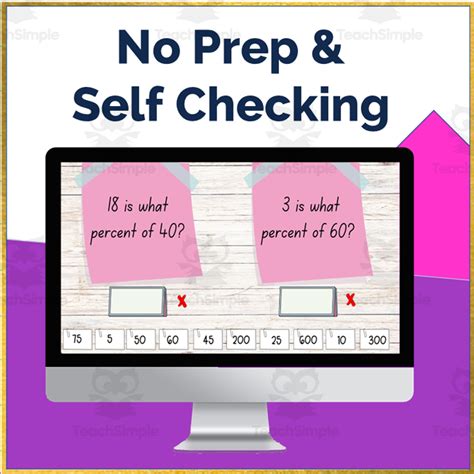 math drag and drop activity percent of a number by teach simple