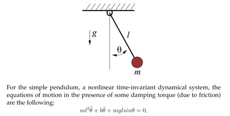 Solved For The Simple Pendulum A Nonlinear Time Invariant