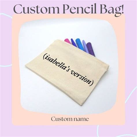 Taylor Version Inspired Pencil Pouch Swiftie Pencil Case Custom Swiftie Version Canvas Bag