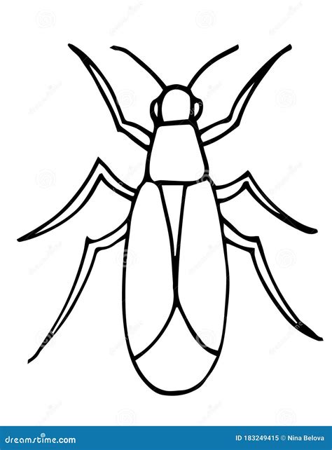 Fly Insect Outline Silhouette Design Element Vector Illustration