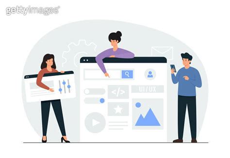 Vector Flat Illustration Of Web Ui Ux Design Web Development Concept
