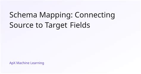 Schema Mapping Connecting Source To Target Fields